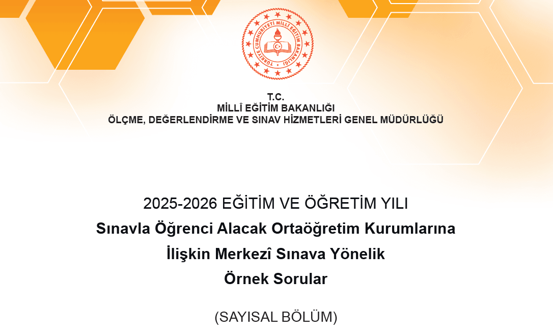 2025 - 2026 MEB LGS Örnek Sorular - Matematik Vakti